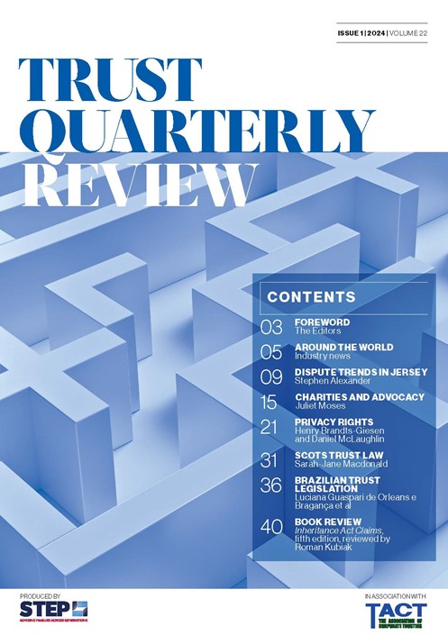 TQR Volume 22 Issue 1 | TACT - The Association of Corporate Trustees